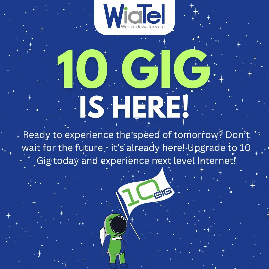 10 Gig Internet | Local Fiber Internet | Western Iowa - Wiatel